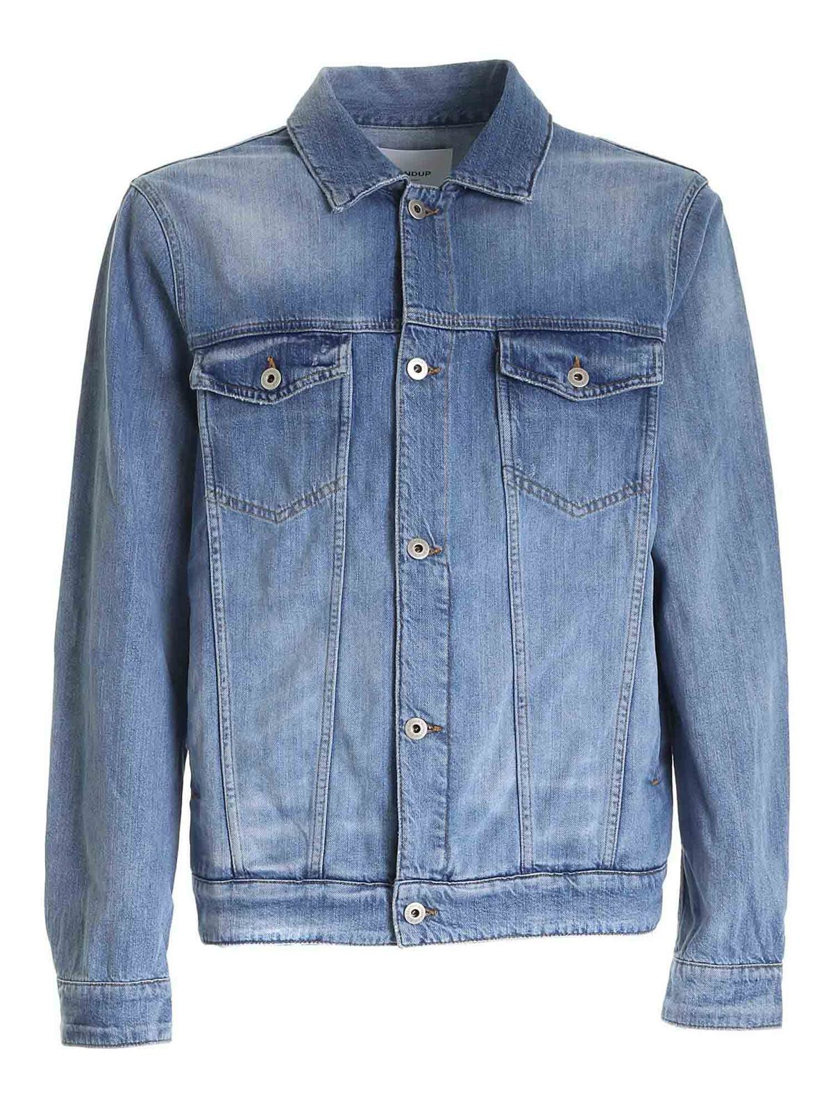 Denim jacket Dondup - Faded denim jacket - UJ648DF0232UBO3800 | thebs.com