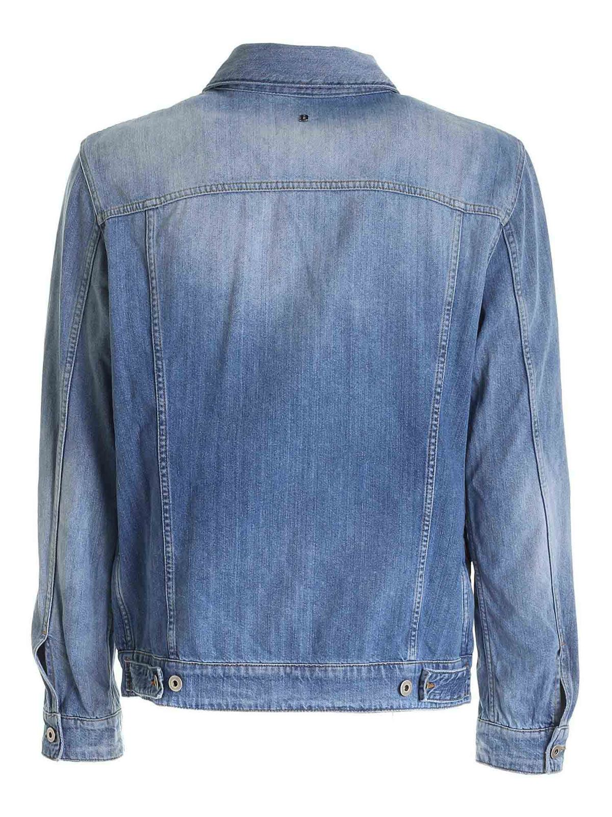 Denim jacket Dondup - Faded denim jacket - UJ648DF0232UBO3800 | thebs.com