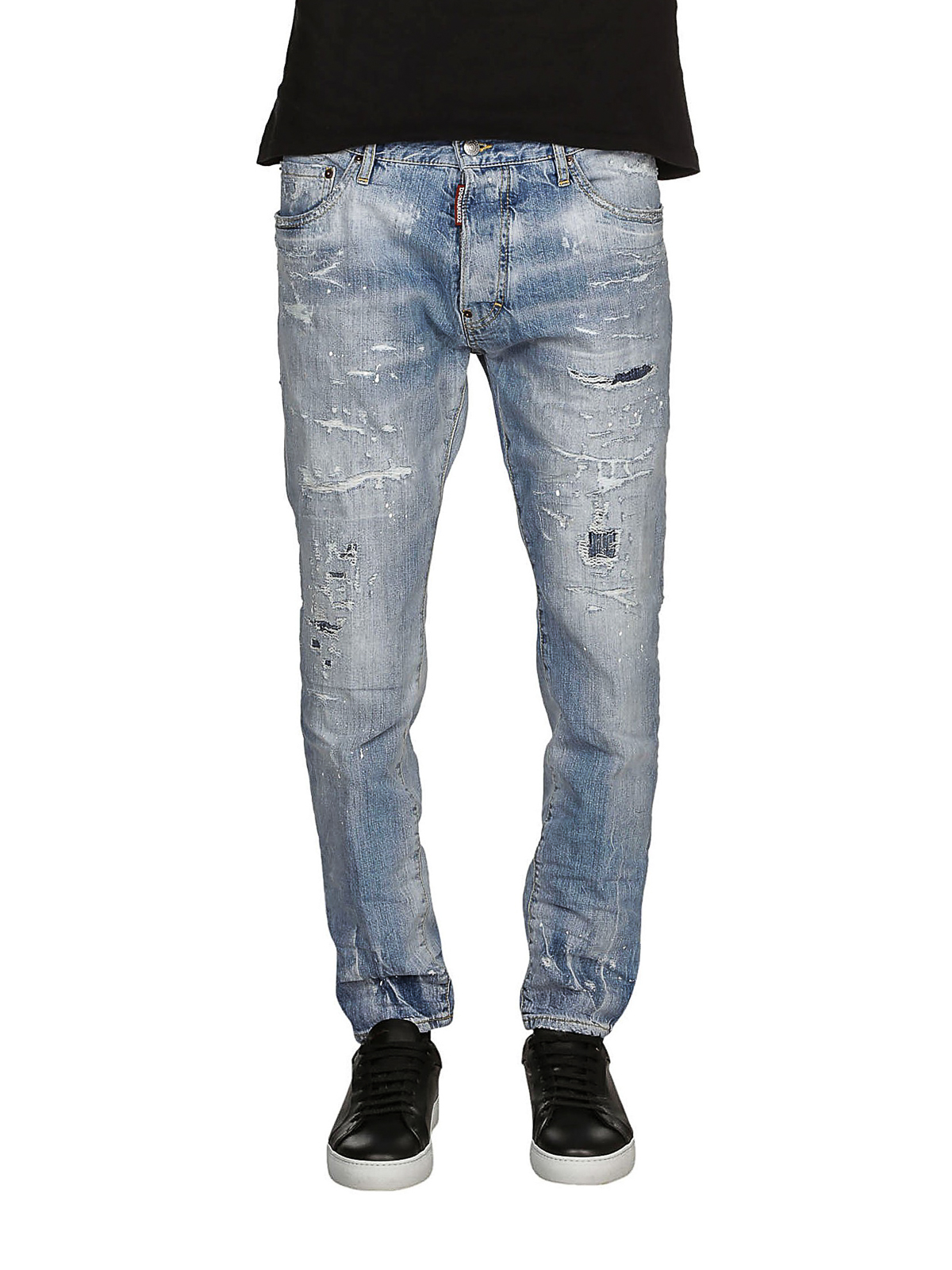 Skinny jeans Dsquared2 - Destroyed effect cotton denim jeans ...