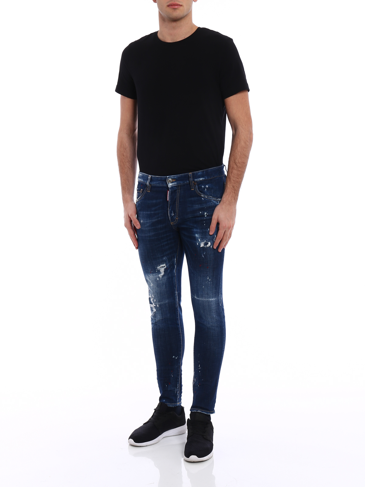 Dsquared2 Skinny red spotted jeans - Dark Wash | S74LB0329S30342470