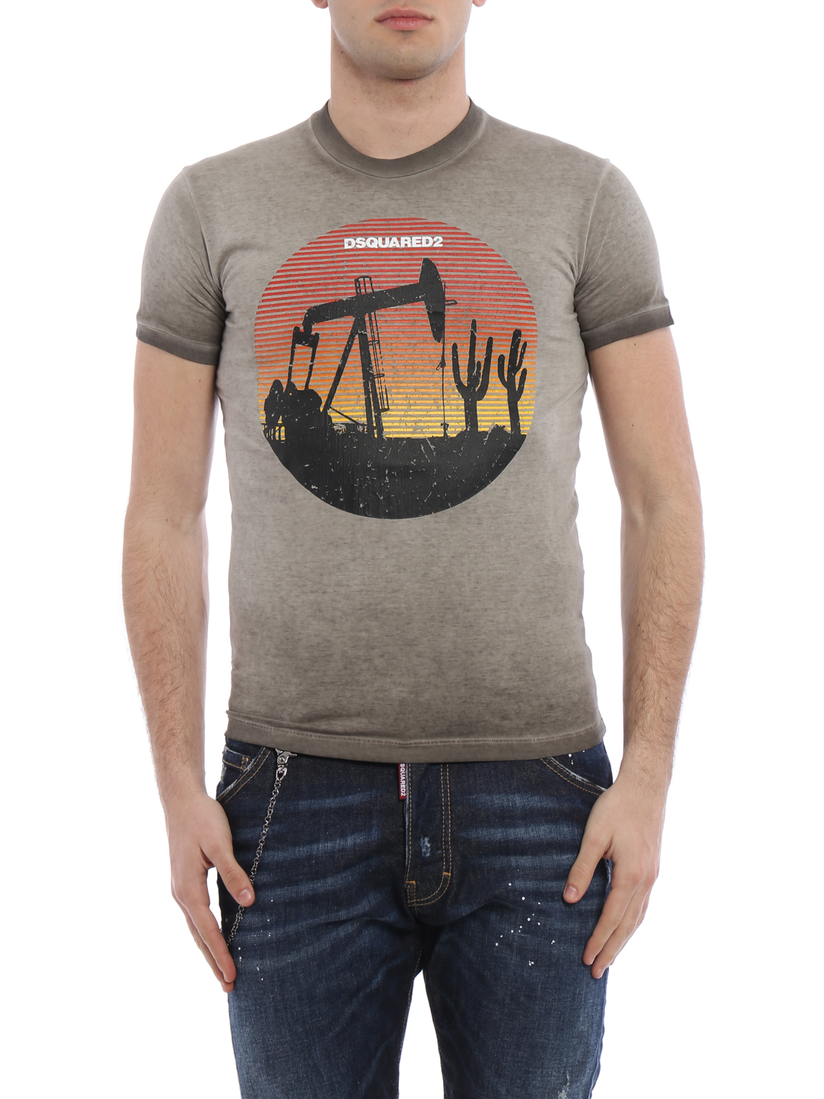 Dsquared2 D2 Desert T-shirt - Light Brown | S74GD0210S22427816