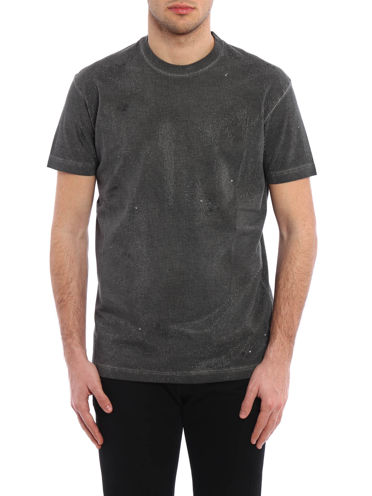 Dsquared2 Rhinestone spotted T-shirt - Men | S74GD0231S22427002F