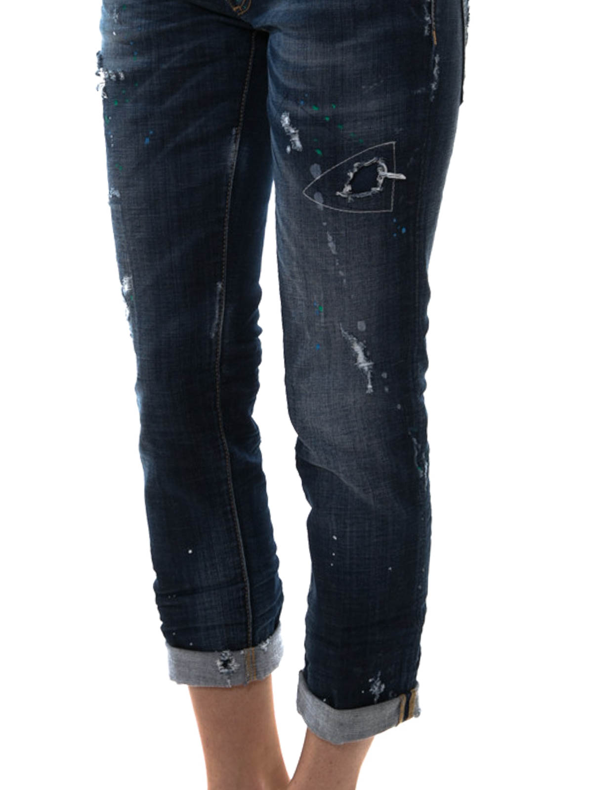 Dsquared2 Stained crop jeans - Dark Wash | S75LA0725S30342470