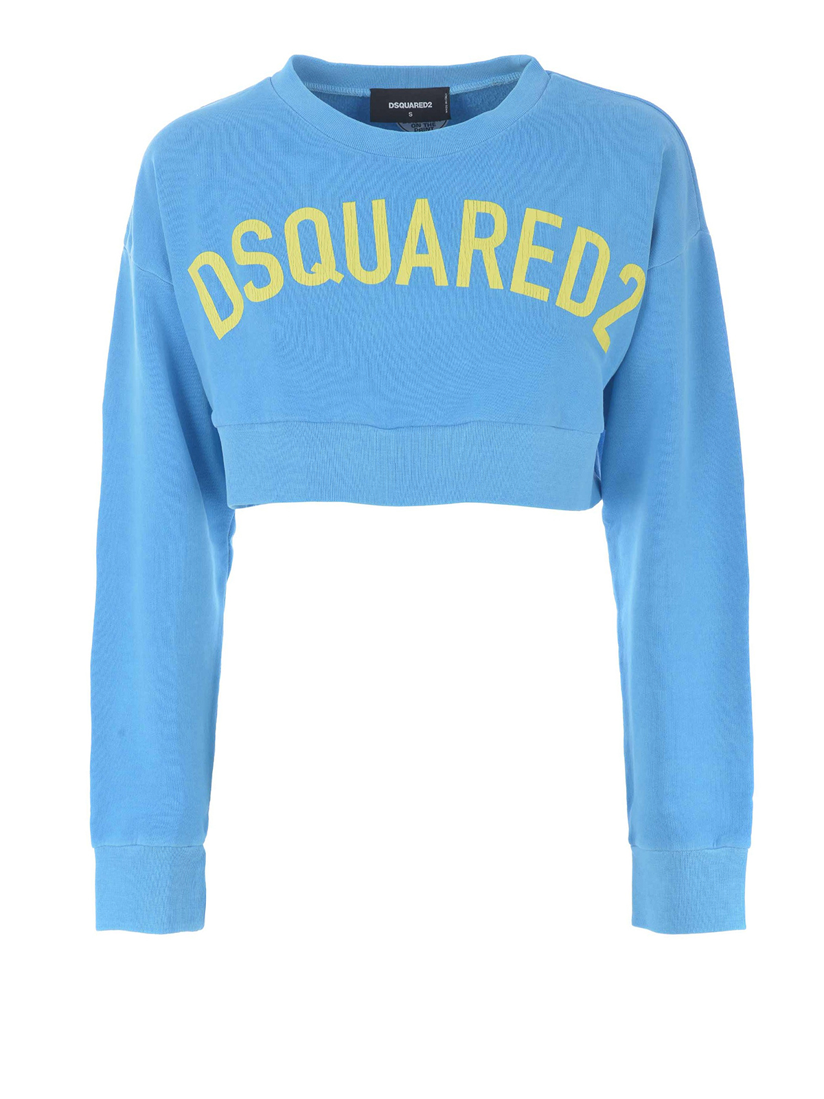 Sweatshirts & Sweaters Dsquared2 - Light blue cropped sweatshirt ...