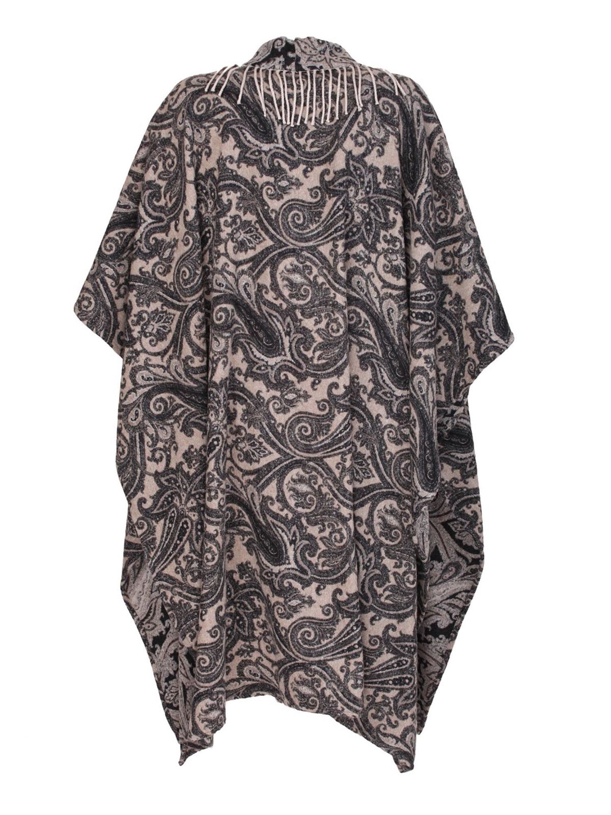 Etro Patterned cape in cashmere in brown - Brown | 170700579800