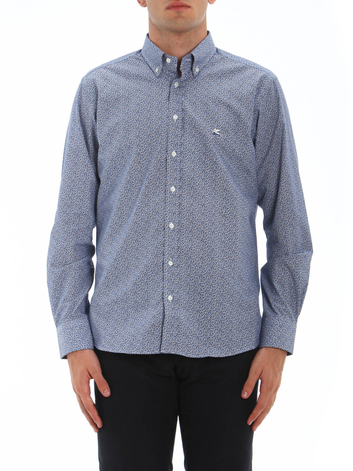 Shirts Etro - Micro pattern button down shirt - 163653552200 | thebs.com