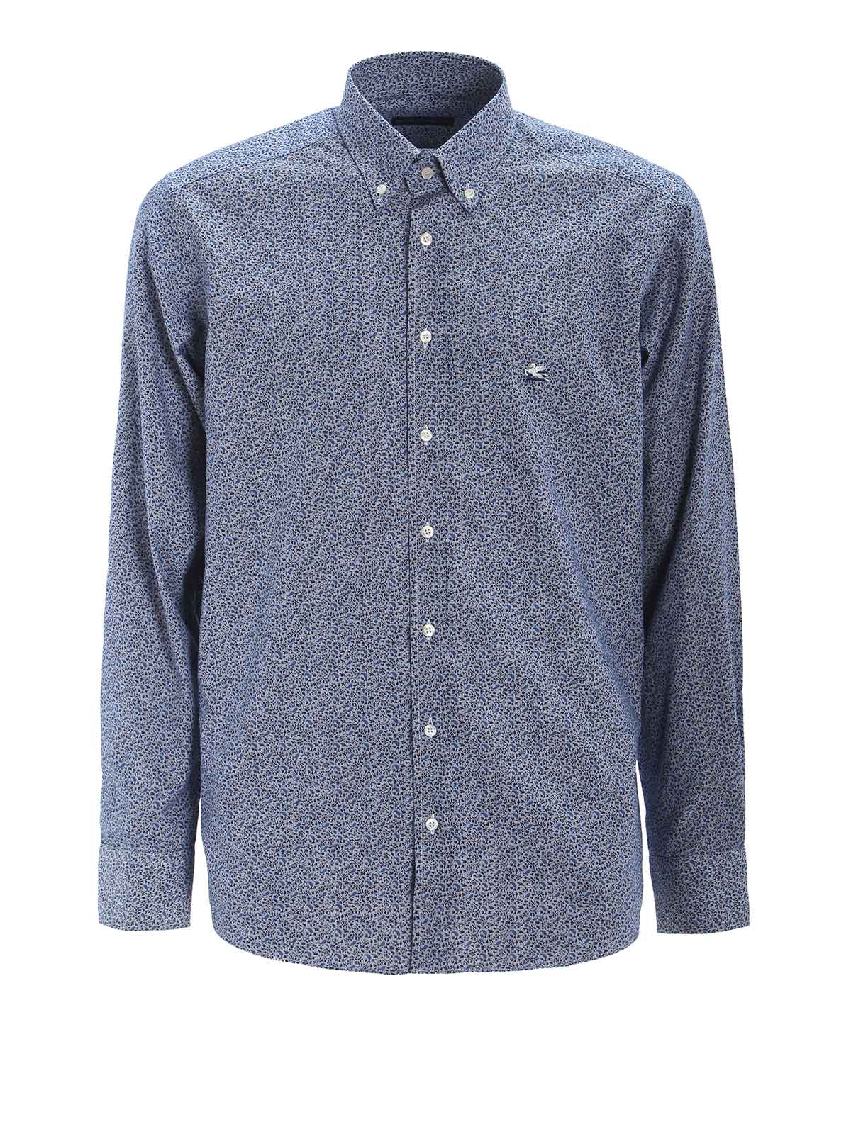 Shirts Etro - Micro pattern button down shirt - 163653552200 | thebs.com