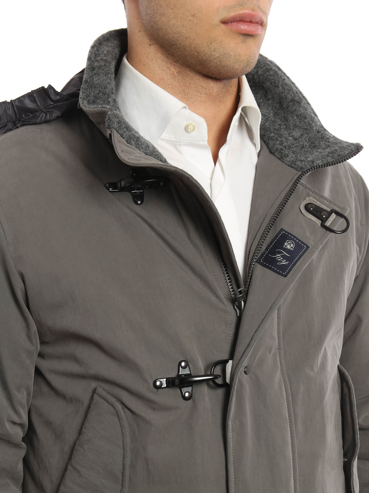 Parkas Fay - Concealed hood parka jacket - NAM15330170NGUV804 | thebs.com