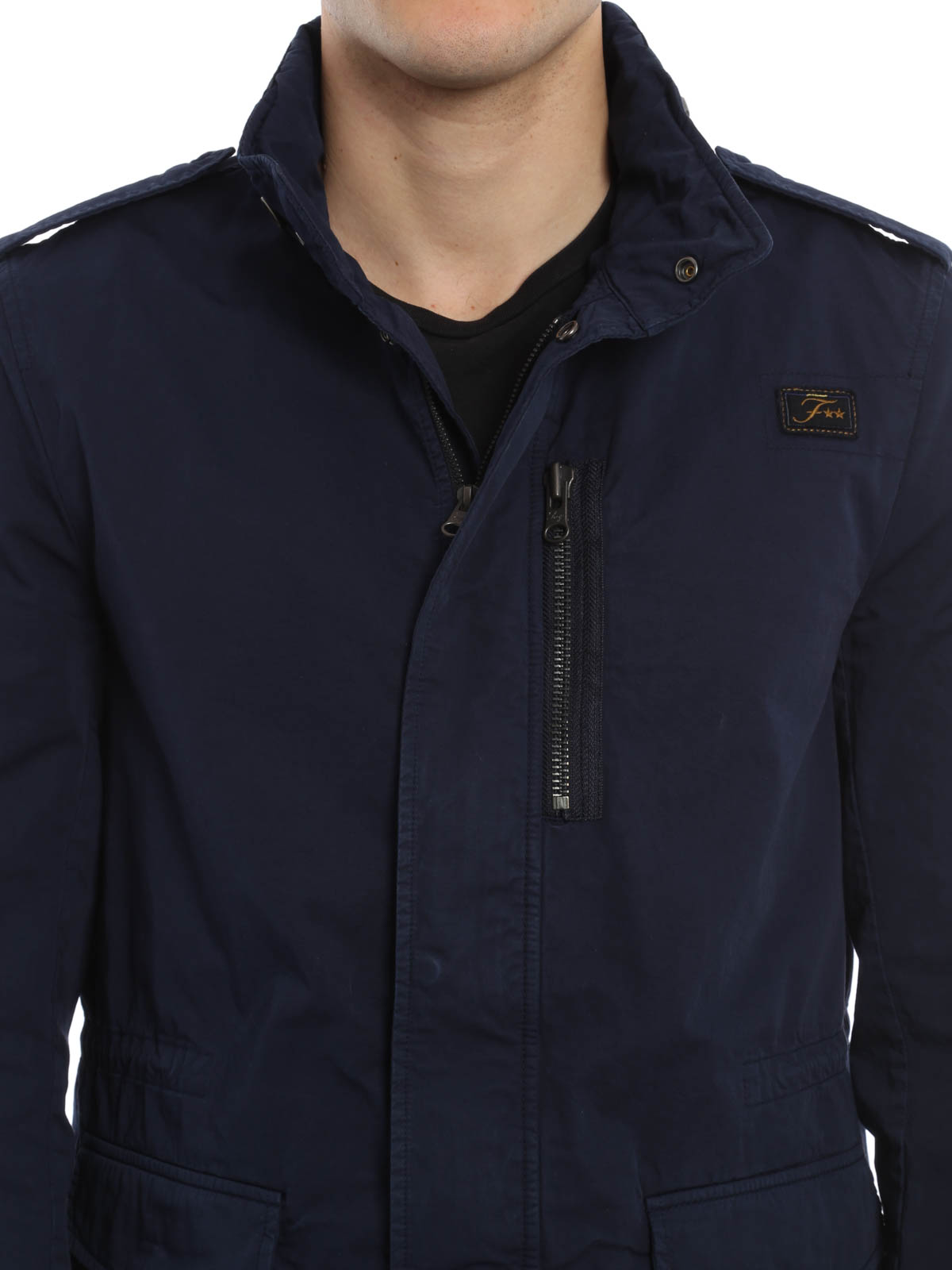 Fay Cotton field jacket - Dark Blue - Men | NAMC632082TMQEU808