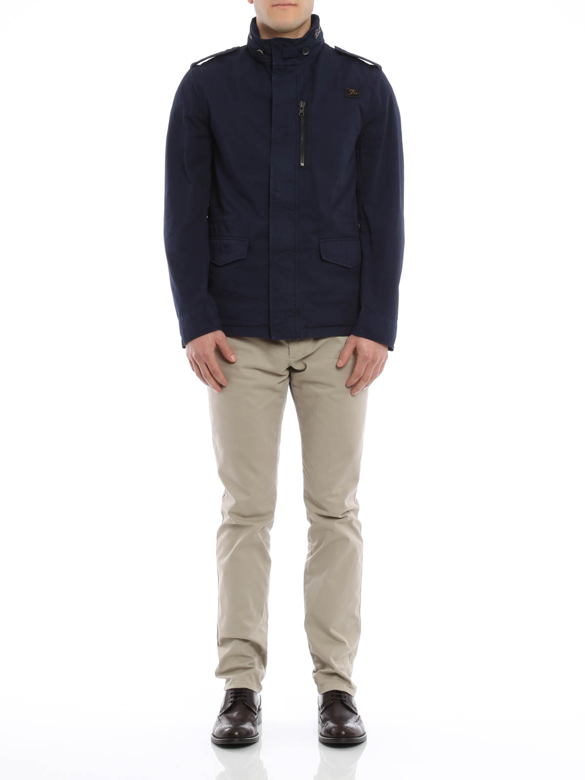 Fay Cotton field jacket - Dark Blue - Men | NAMC632082TMQEU808