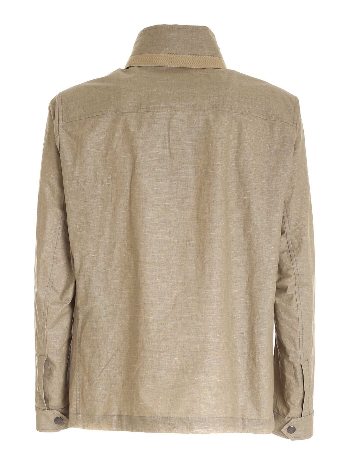 Fay Unlined field jacket in beige - Beige | NAM19420270TFZC003