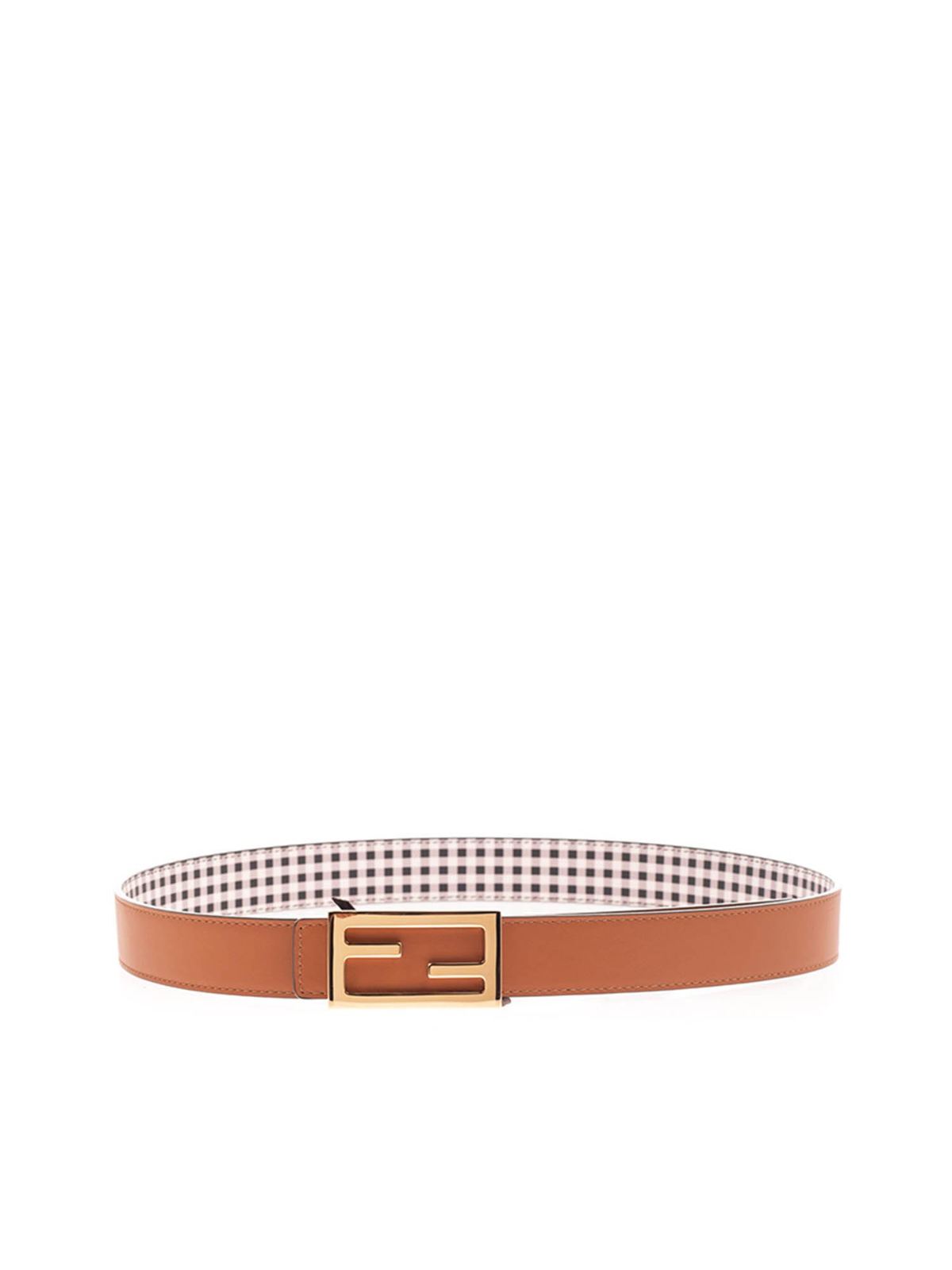 Fendi Reversible FF logo belt in brown - Brown | 8C0605ADK8F1BZP