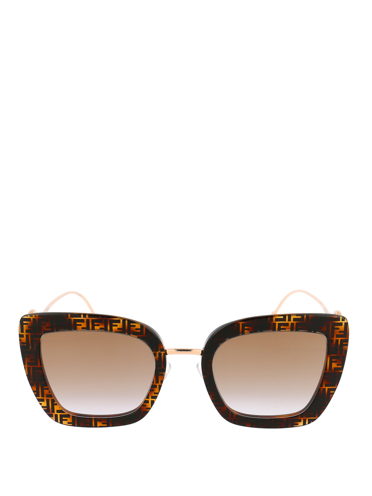 Sunglasses Fendi - FF monogram frame sunglasses - FF0408S086QR