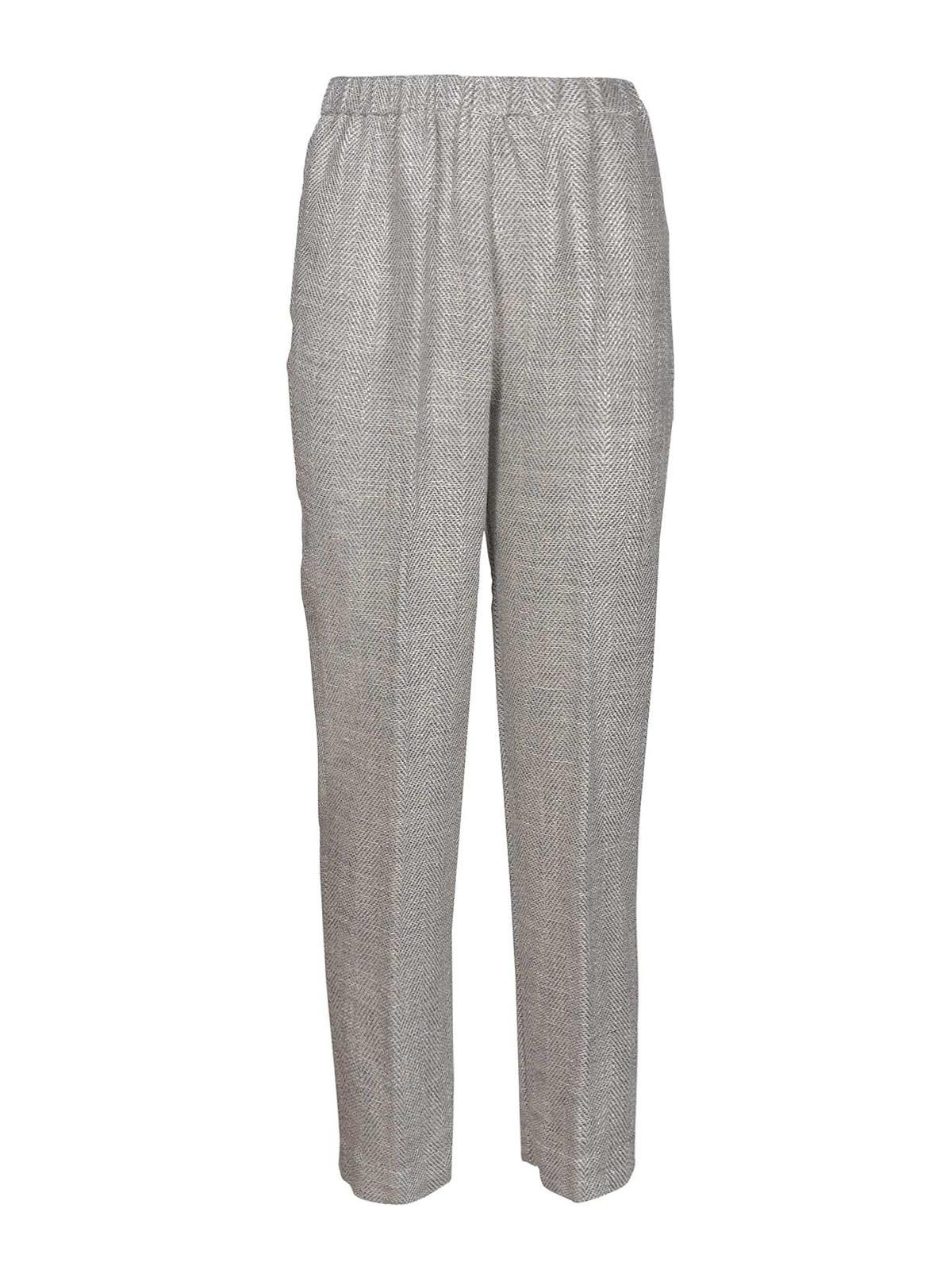 Forte Forte Herringbone linen blend pants - Beige | 8010MYPANTS0082