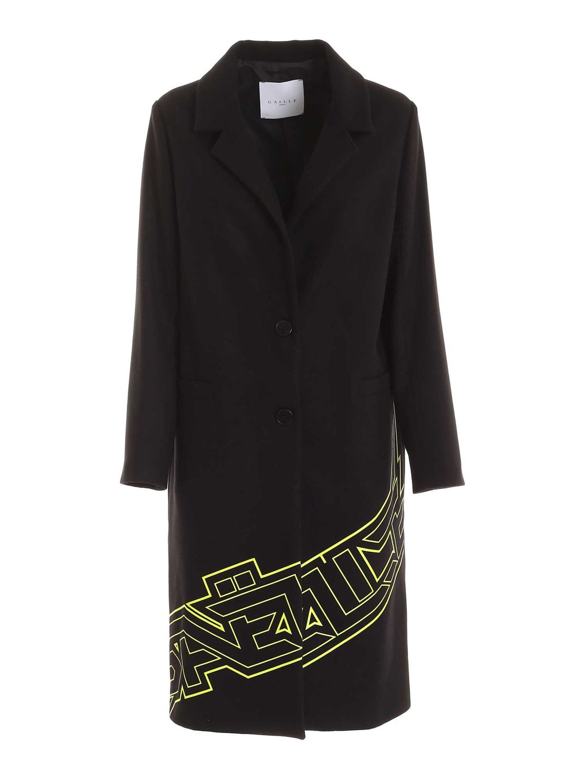 Gaelle Paris Knielanger Mantel - Schwarz - Schwarz | GBD7030NERO