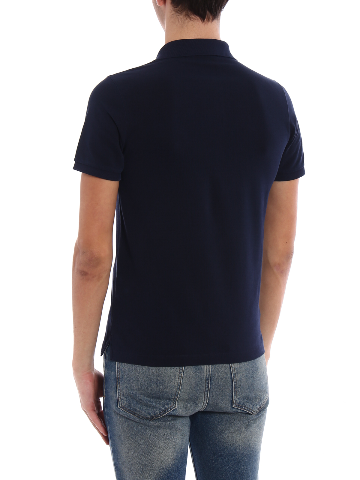 Polo shirts Stone Island - Garment dyed dark blue slim polo ...