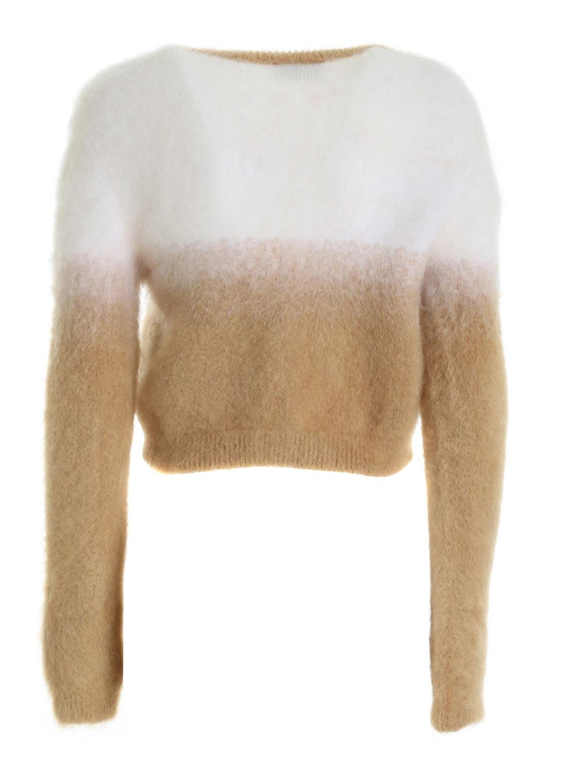 Cardigans Gcds - Cropped logo cardigan in beige - FW21W02004713