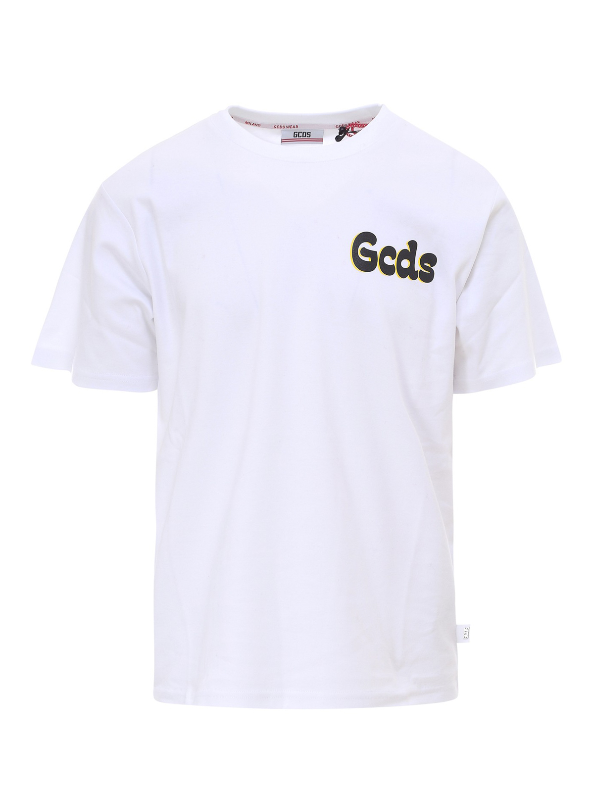 Gcds Chest logo lettering T-shirt - White - Men | SS21M02006601