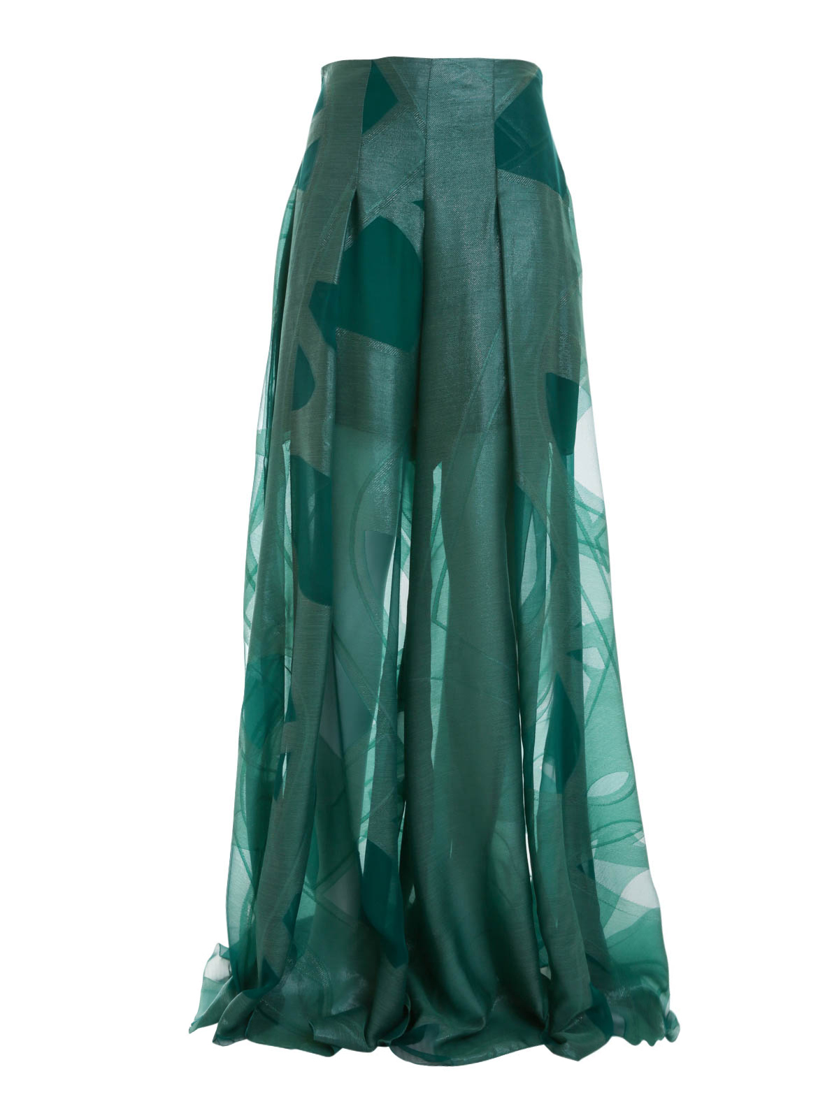 Tailored & Formal trousers Genny - Sheer wide leg long trousers ...