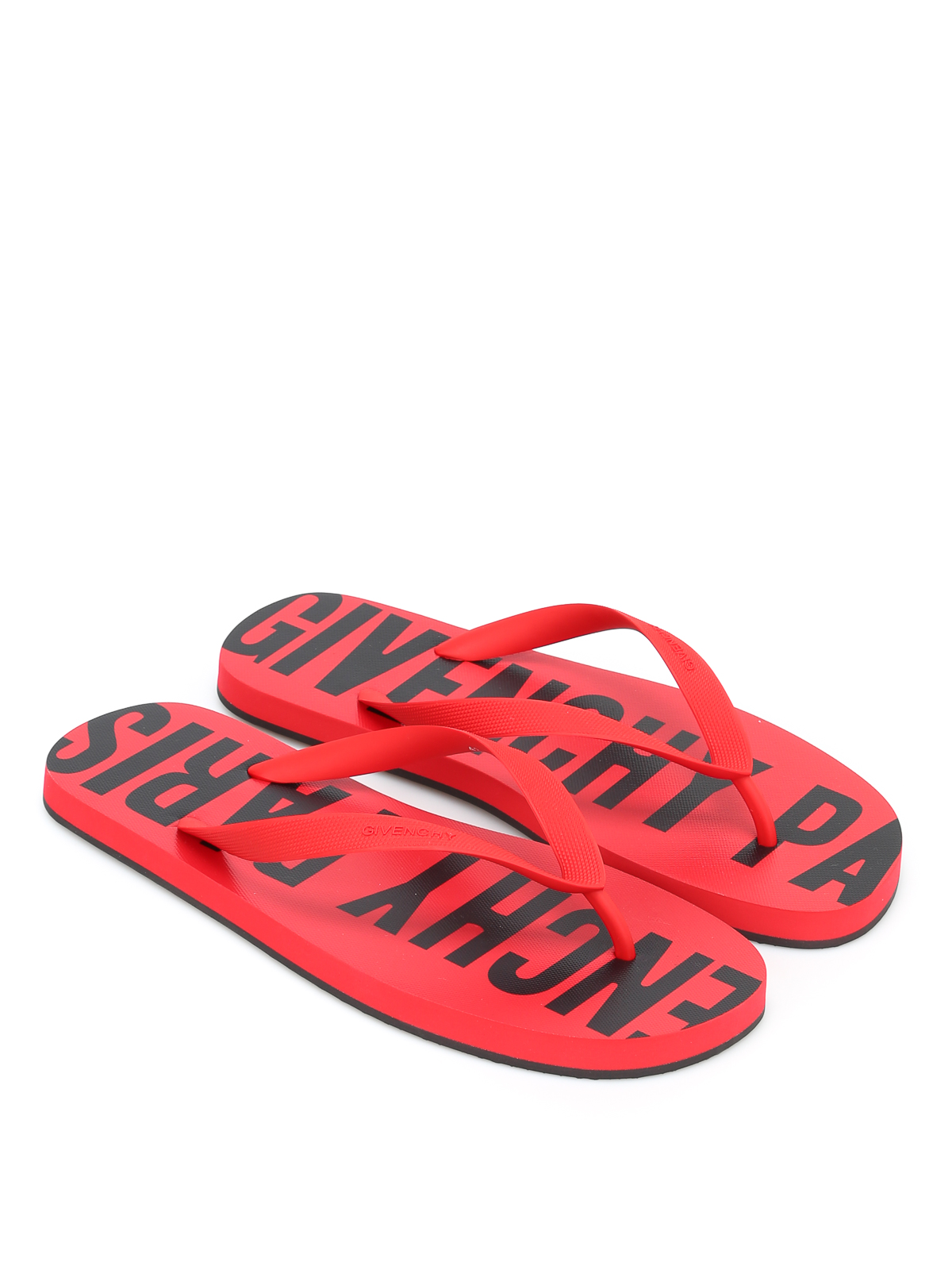 Givenchy Favelas printed logo flip flops - Red | BM08015906606