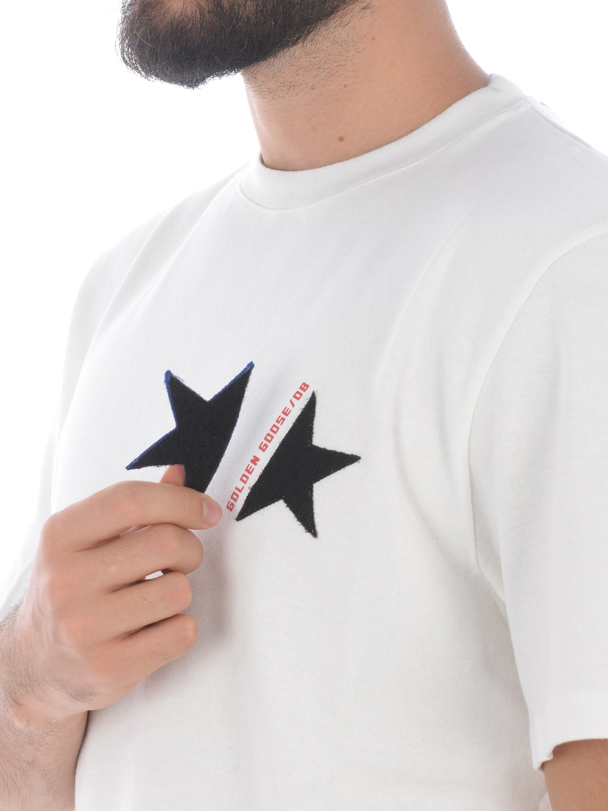 T-shirts Golden Goose - Removable velcro star cotton trousers - G35MP524J1