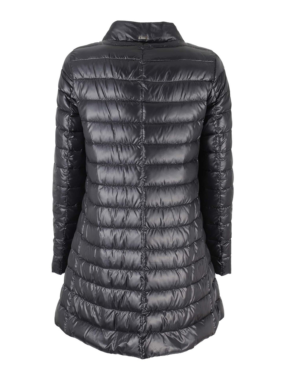 Herno Short puffer jacket scarf - Black - Women | PI1267D120179300