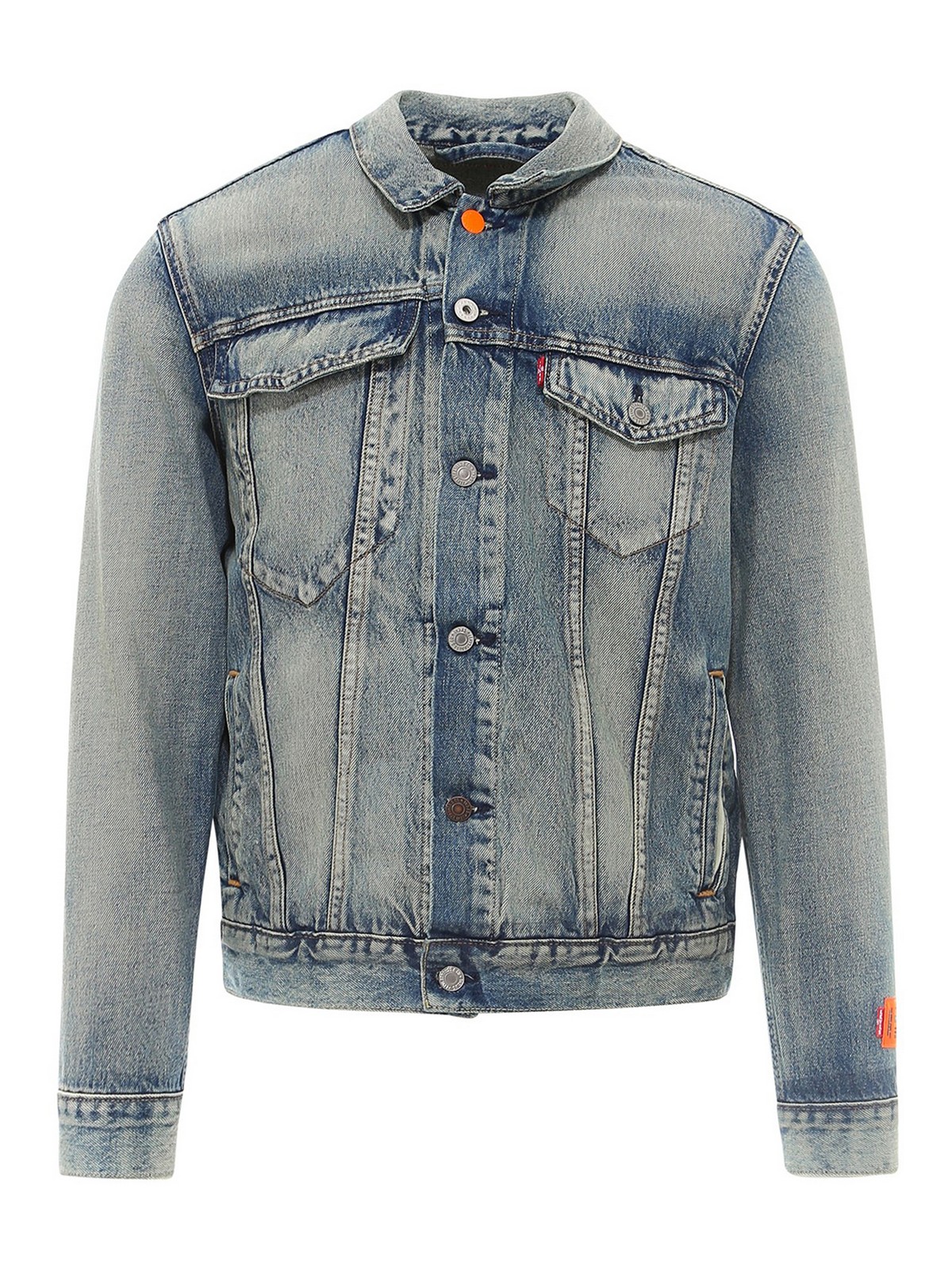 Denim jacket Heron Preston - Logo patch denim jacket ...