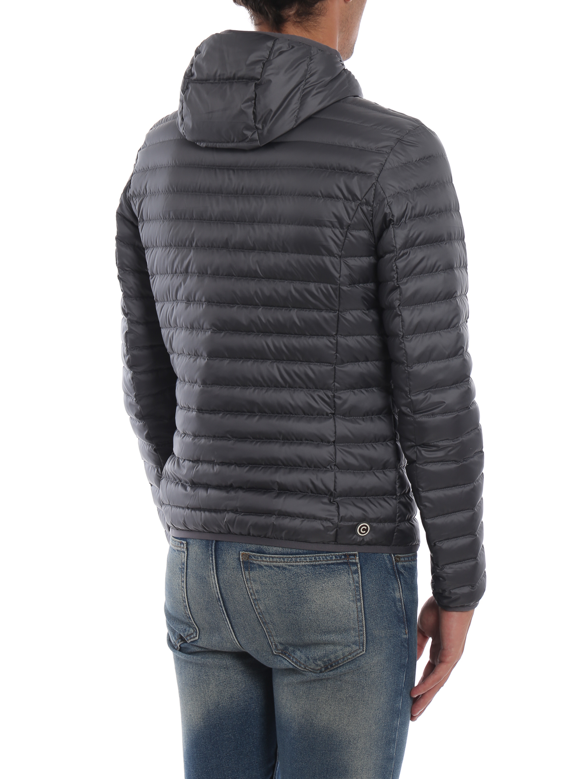 Padded jackets Colmar Originals - Hooded steel grey puffer jacket ...