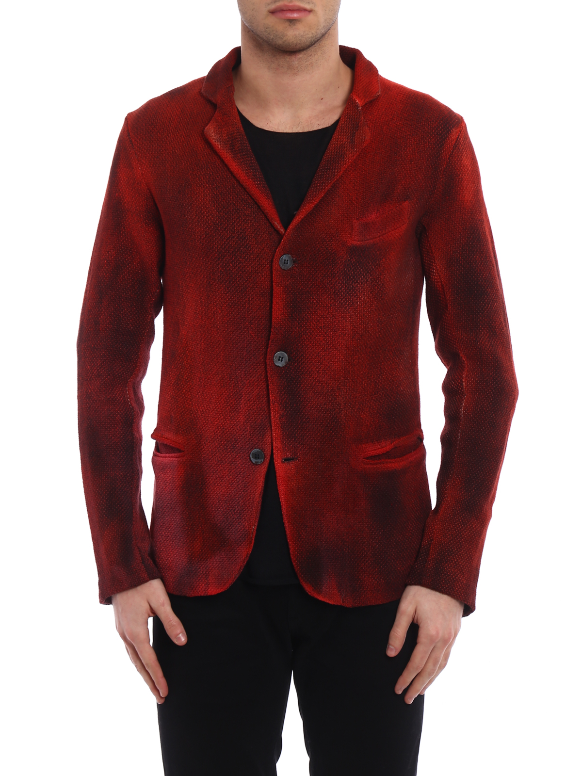 Avant Toi Hand-painted linen blend blazer | 217U2300COFVV00289
