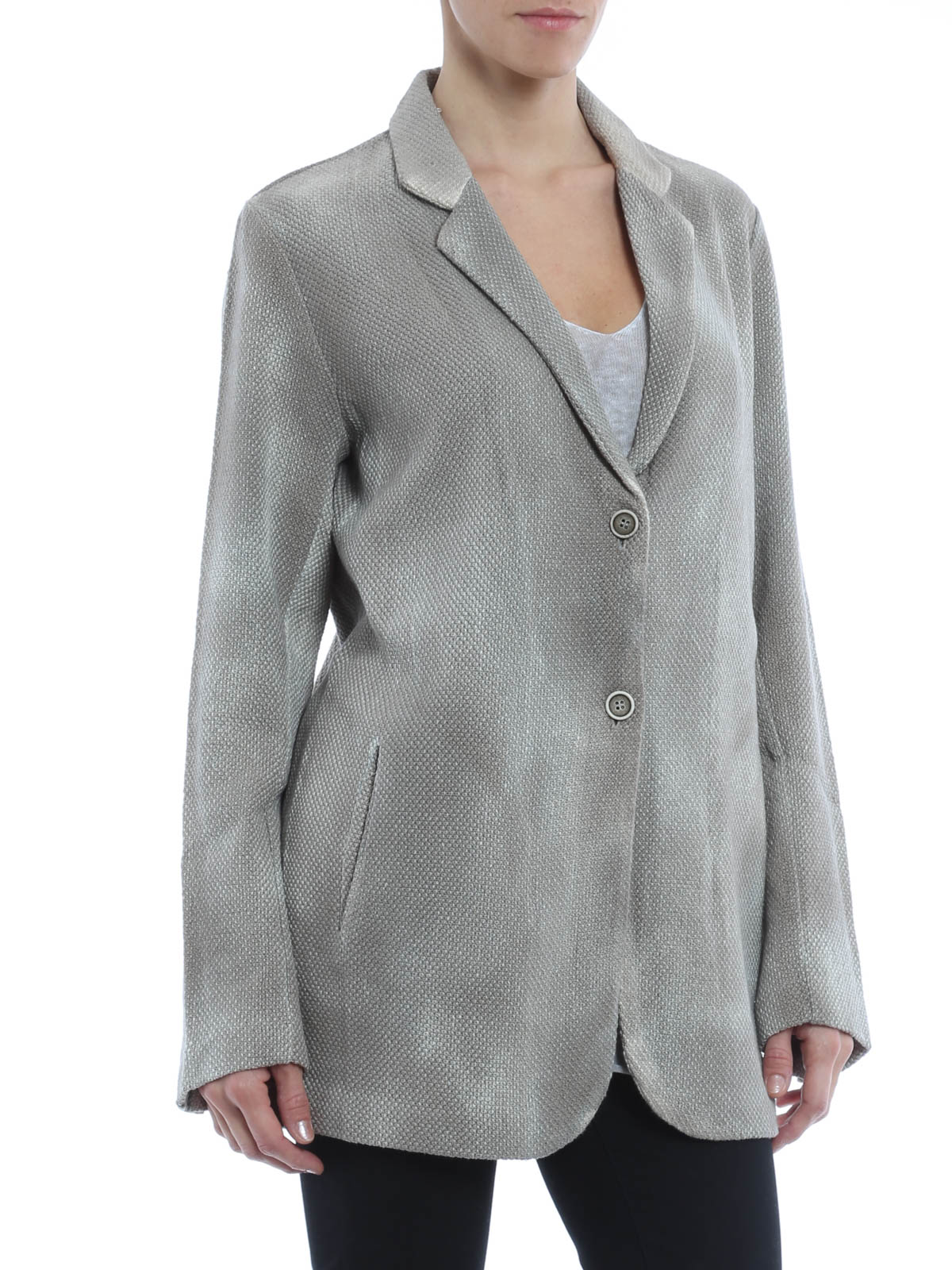Avant Toi Boyfriend blazer - Nude & Neutrals | 215D1301COFVV00003