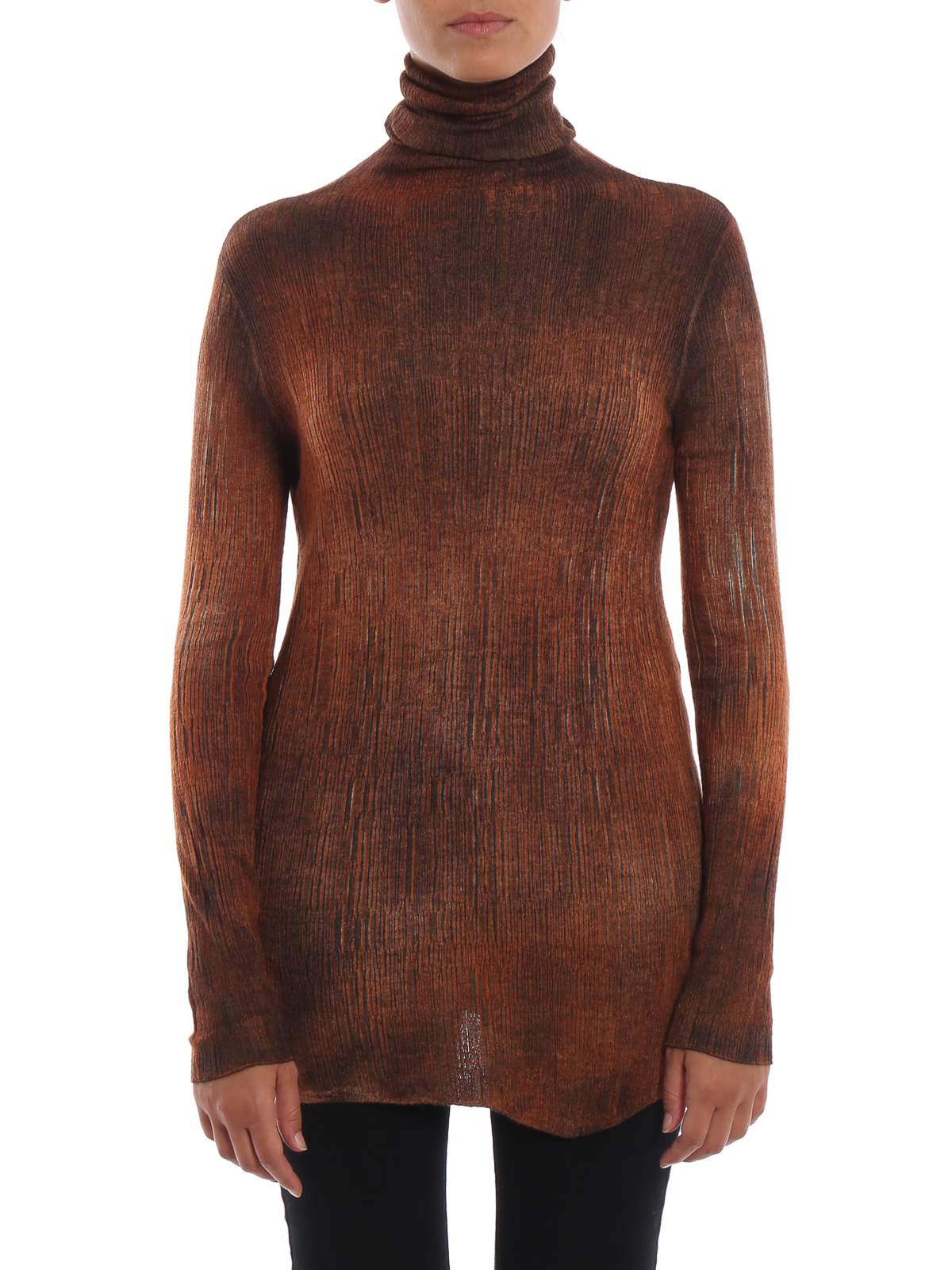 Avant Toi Crease effect cashmere and silk turtleneck | 217D6212ECSVV00321