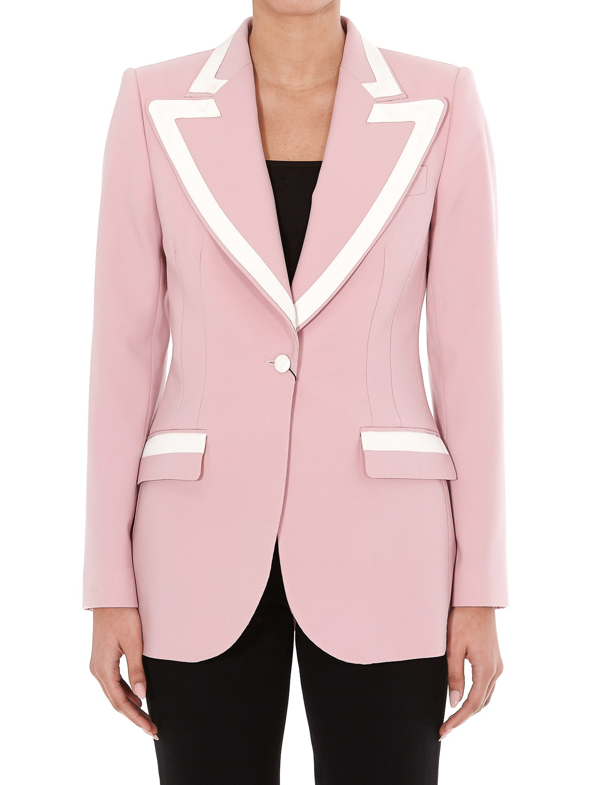 Dolce & Gabbana Contrasting satin piping blazer | F29DYTFUBAJF2528