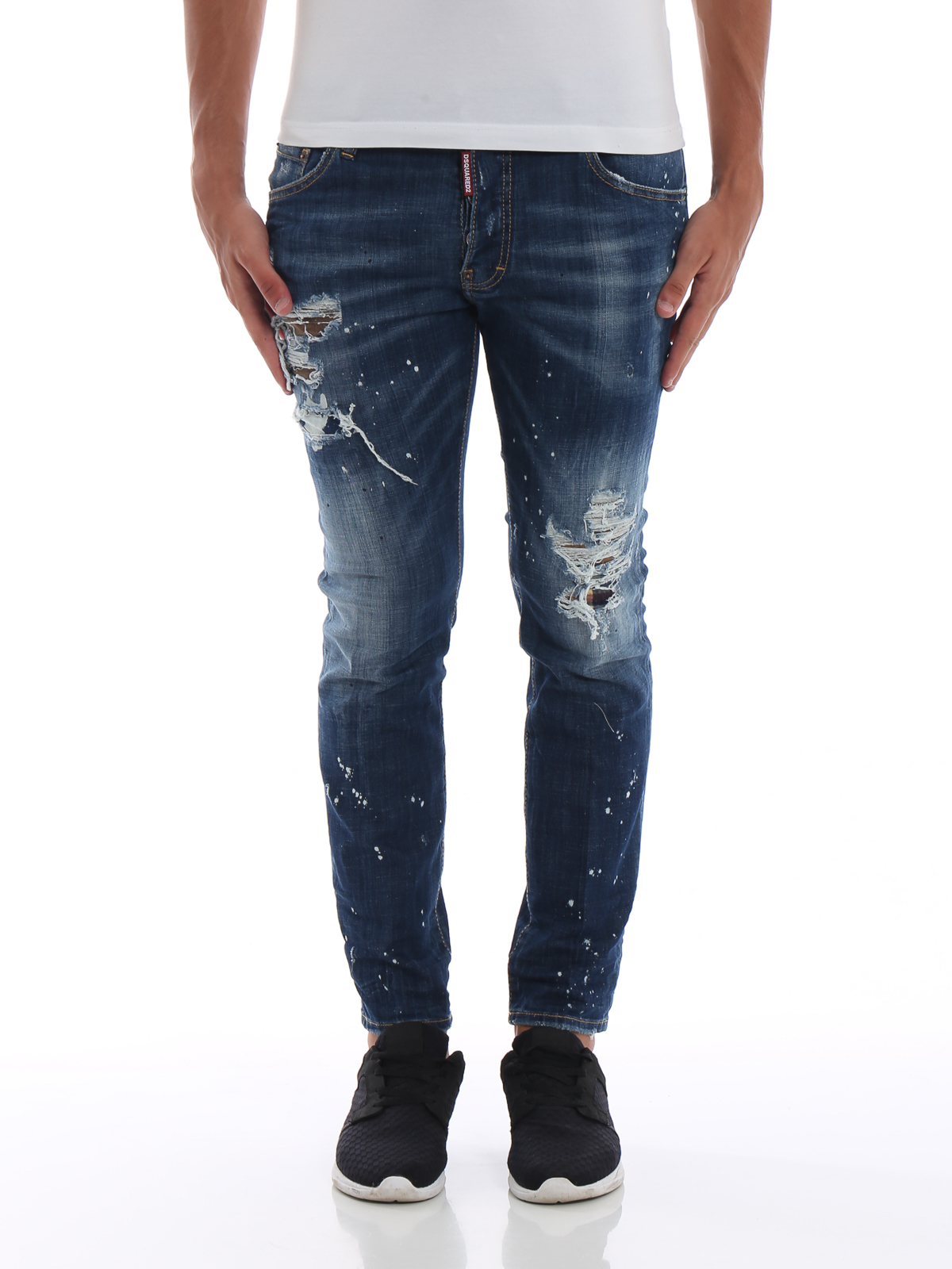 Skinny jeans Dsquared2 - Skater used effect denim skinny jeans ...