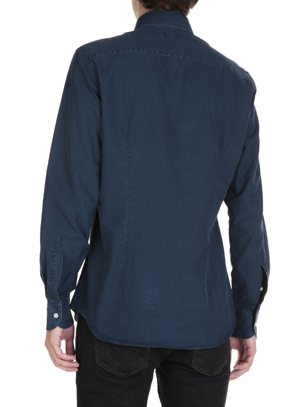 Shirts Fay - Micro pattern washed cotton shirt - NCMA133262LNKVU605