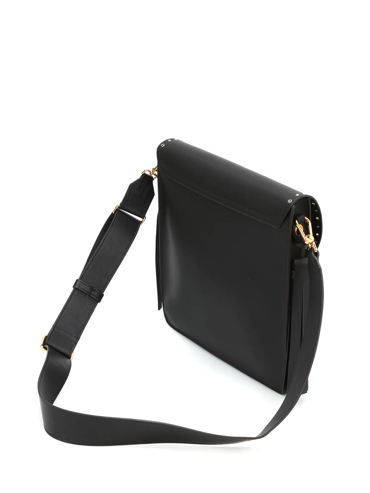 Furla Loop studded leather shoulder bag - Black | 842371ONYX