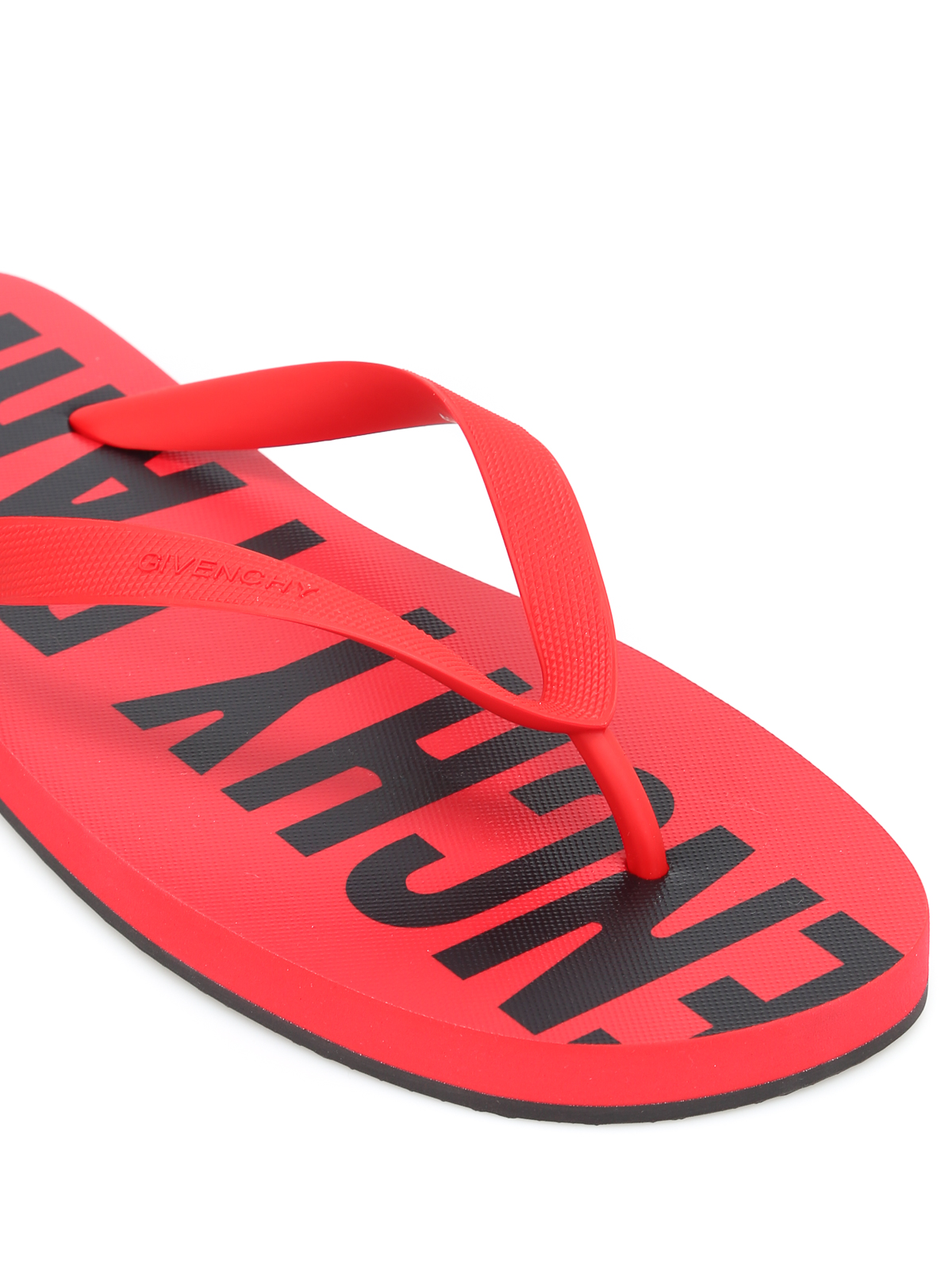 Givenchy Favelas printed logo flip flops - Red | BM08015906606