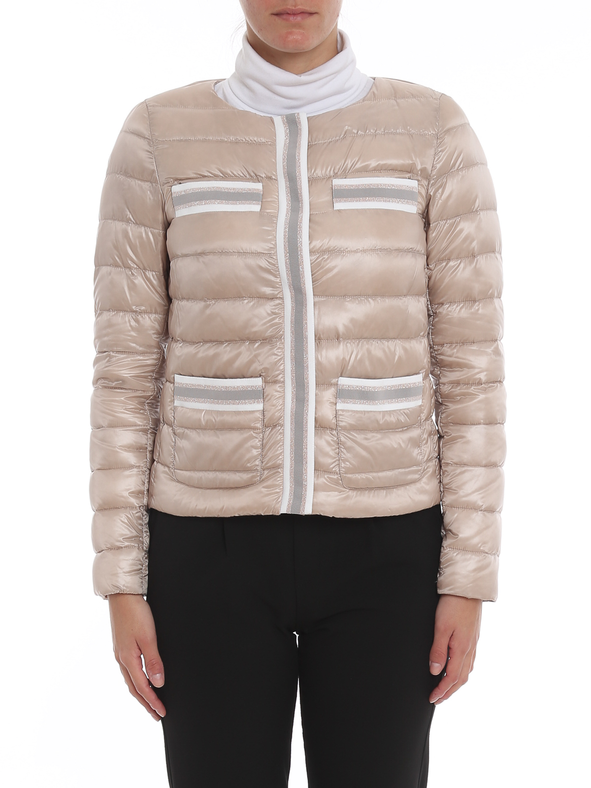 Herno Grosgrain insert puffer jacket - Women | PI1229D120174030