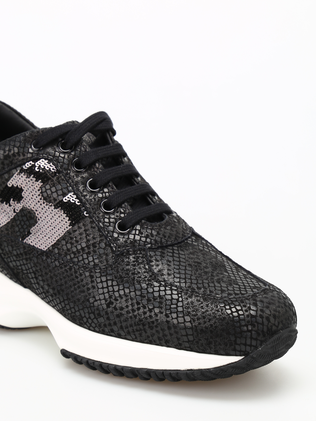 Trainers Hogan - Sequined H shiny suede Interactive - HXW00N05640GZRB999