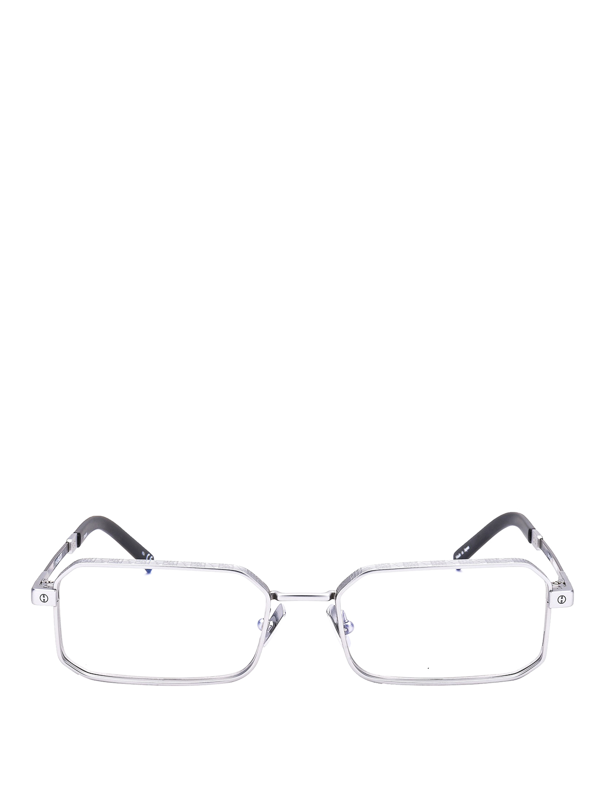 Hublot Silver-tone titanium rectangular eyeglasses | H021O075078SILVERGUN