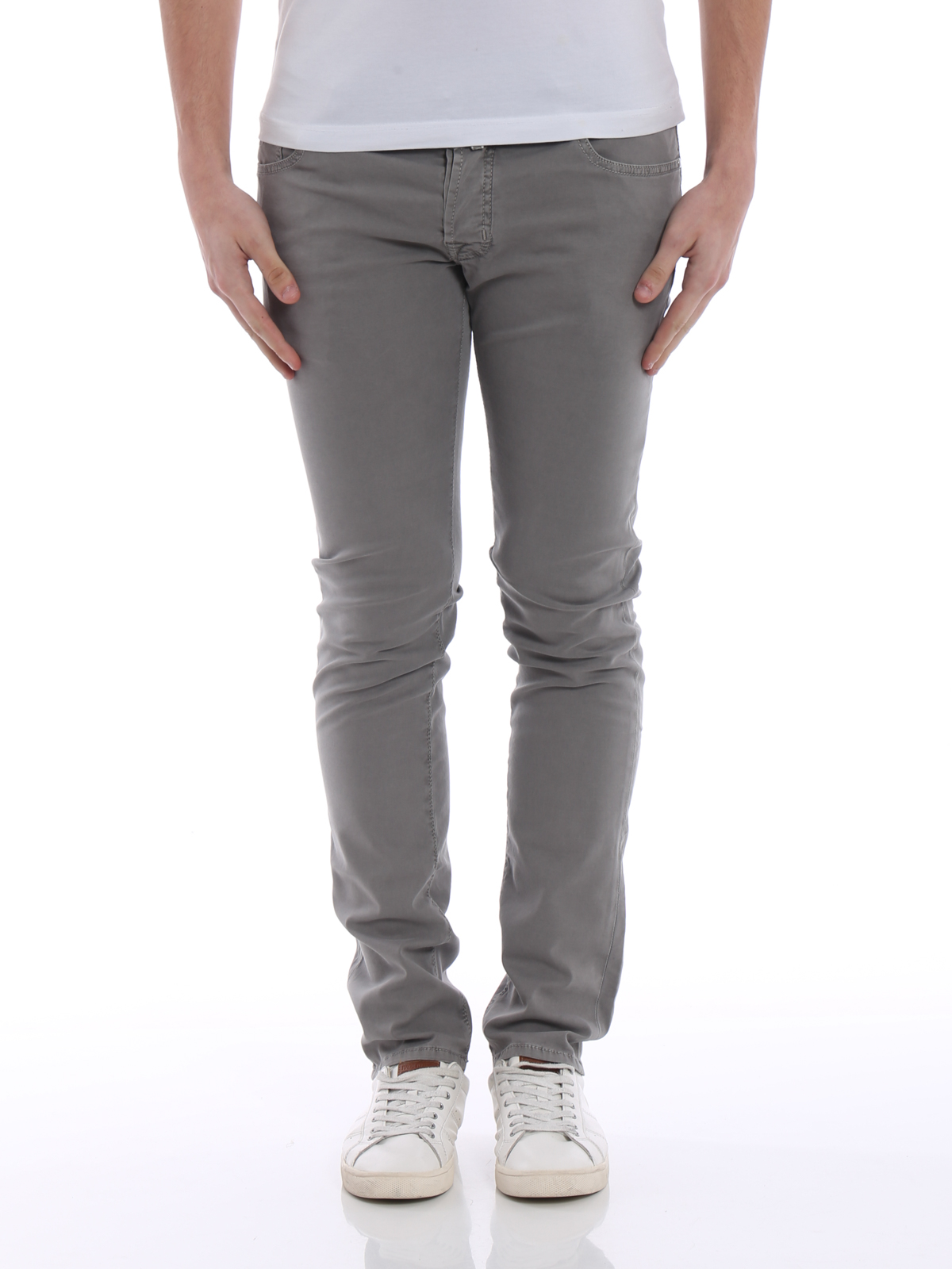Jacob Cohen Grey soft twill trousers - Men | J622COMF00566BR4901915