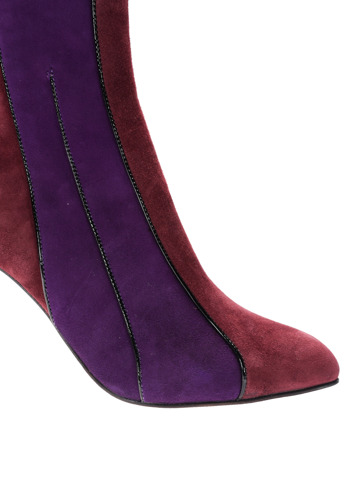 L' Autre Chose Bicolour suede pointy ankle boots | OSF22285WP0612E882