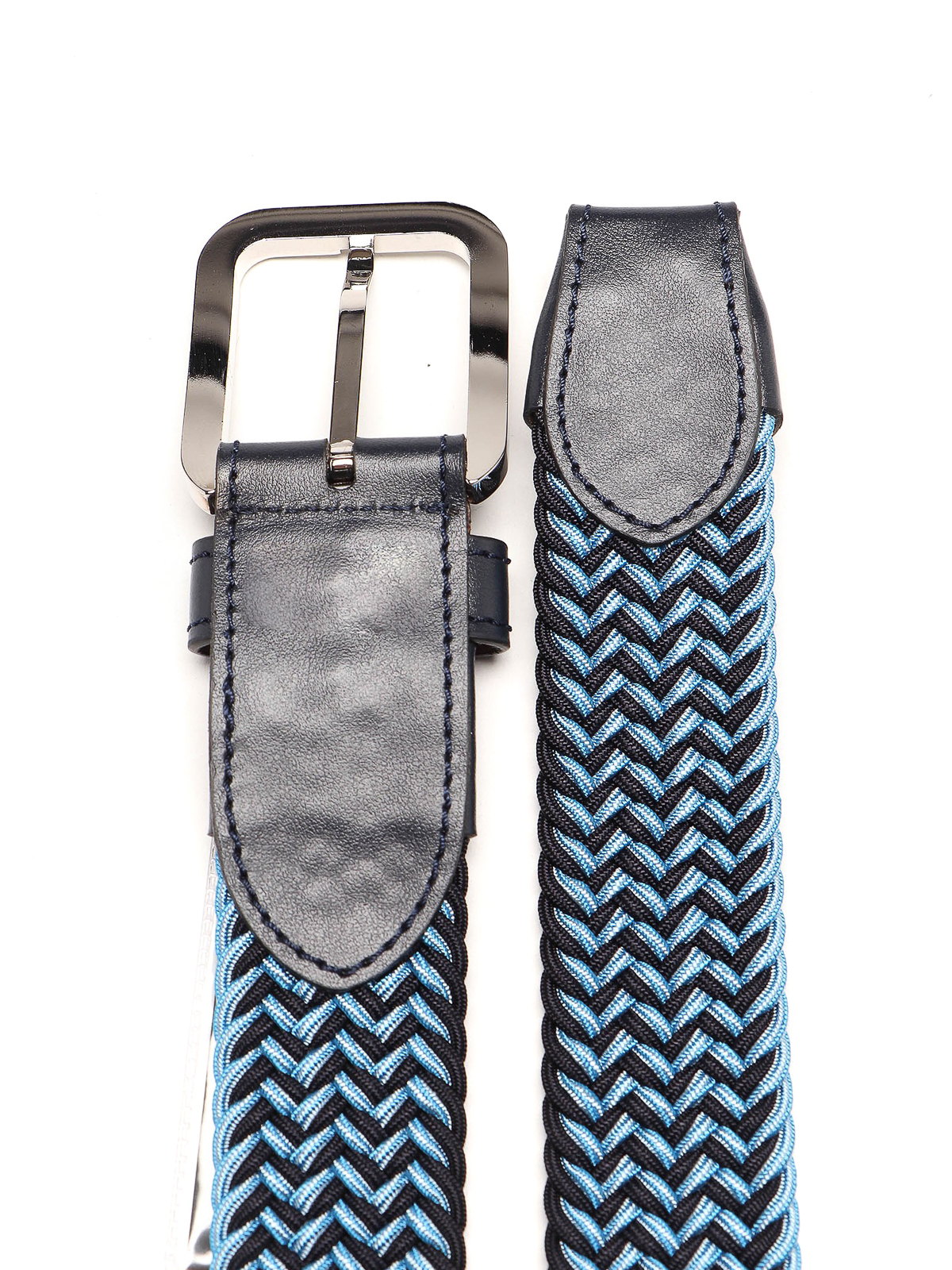 Moreschi Woven fabric belt - Blue - Men | 305909NAVY | thebs.com