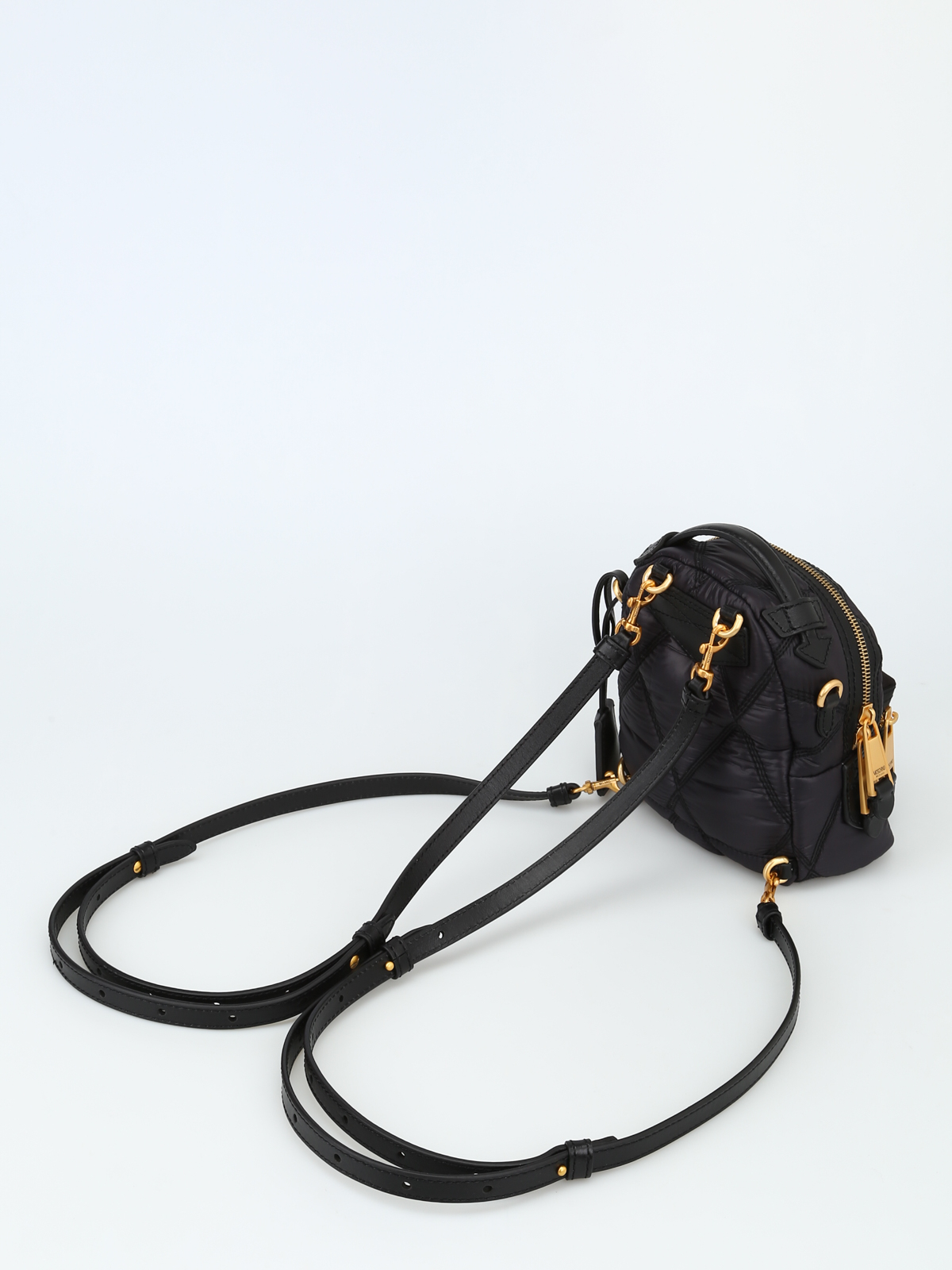 Moschino Logo lettering quilted backpack - Black | B760682071555