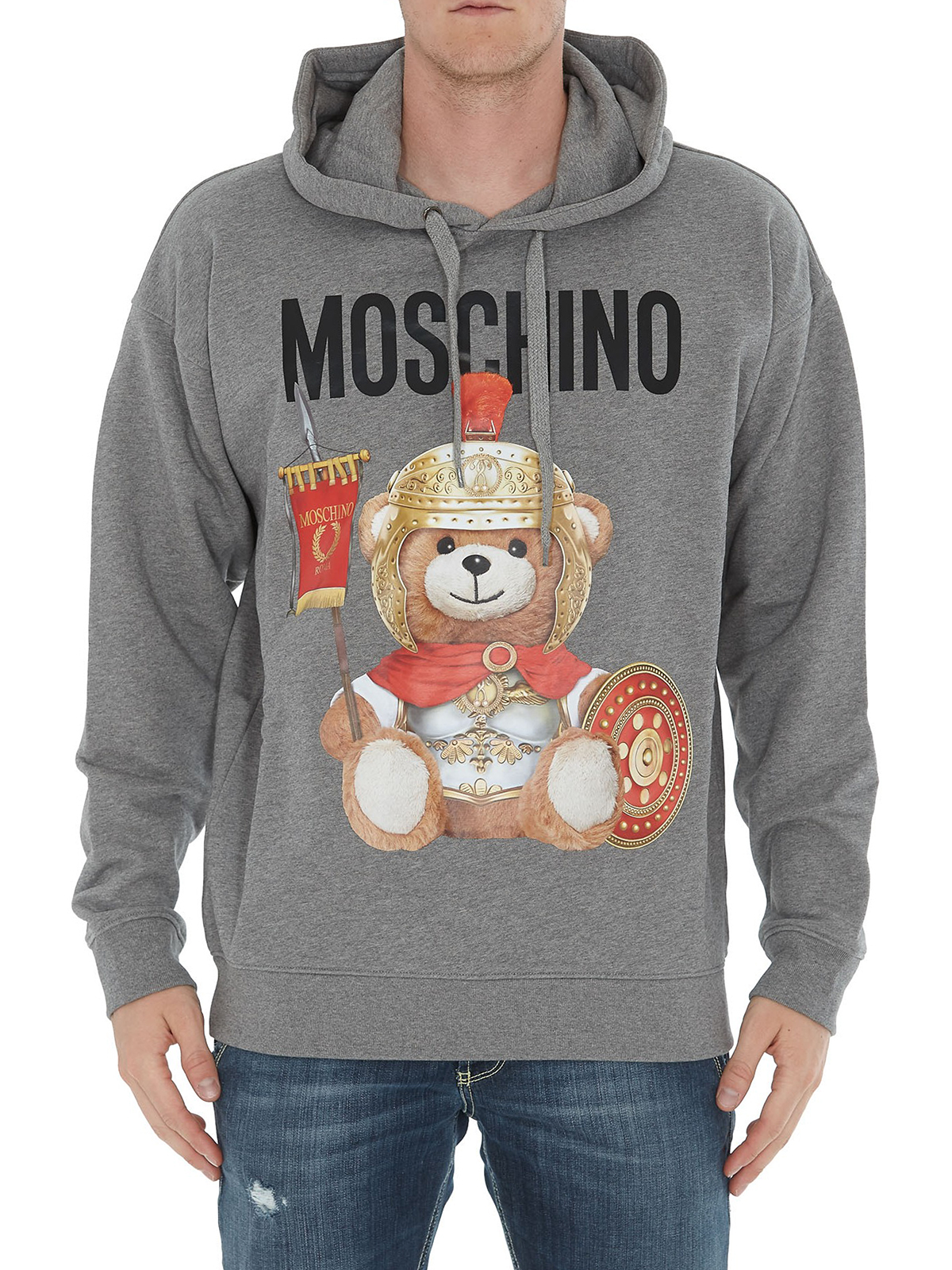 Moschino Roman Teddy Bear print grey hoodie - Grey | 170552271507