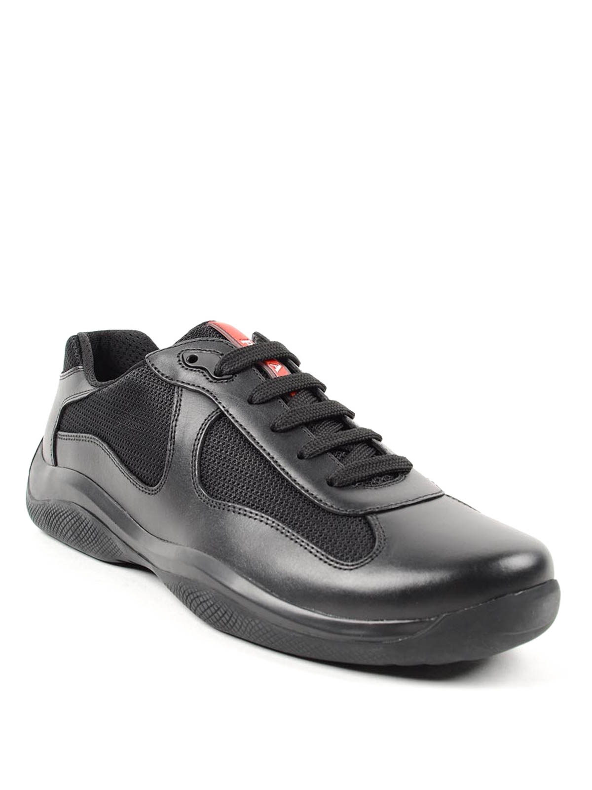 Trainers Prada Linea Rossa - Leather and nylon sneakers ...