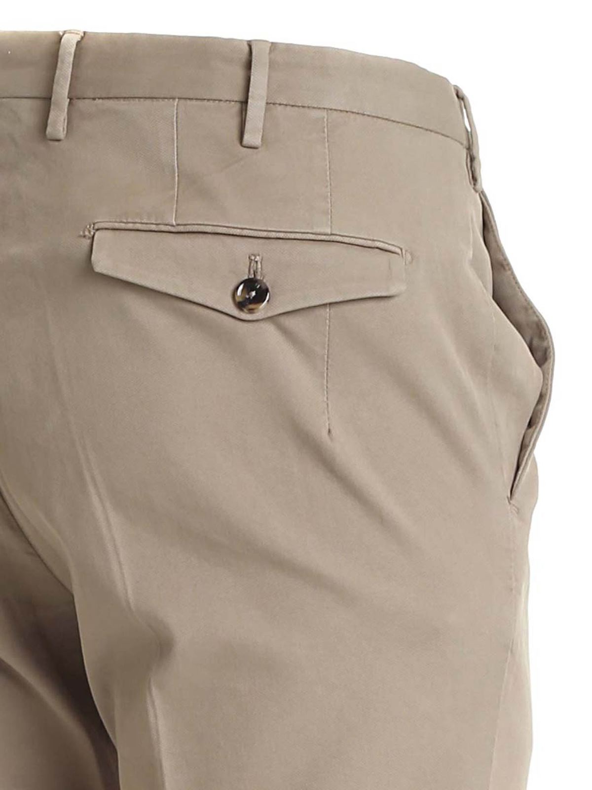 Pt Torino Micro pattern pants in beige - Men | NU240100CPDTWEZ00MOB