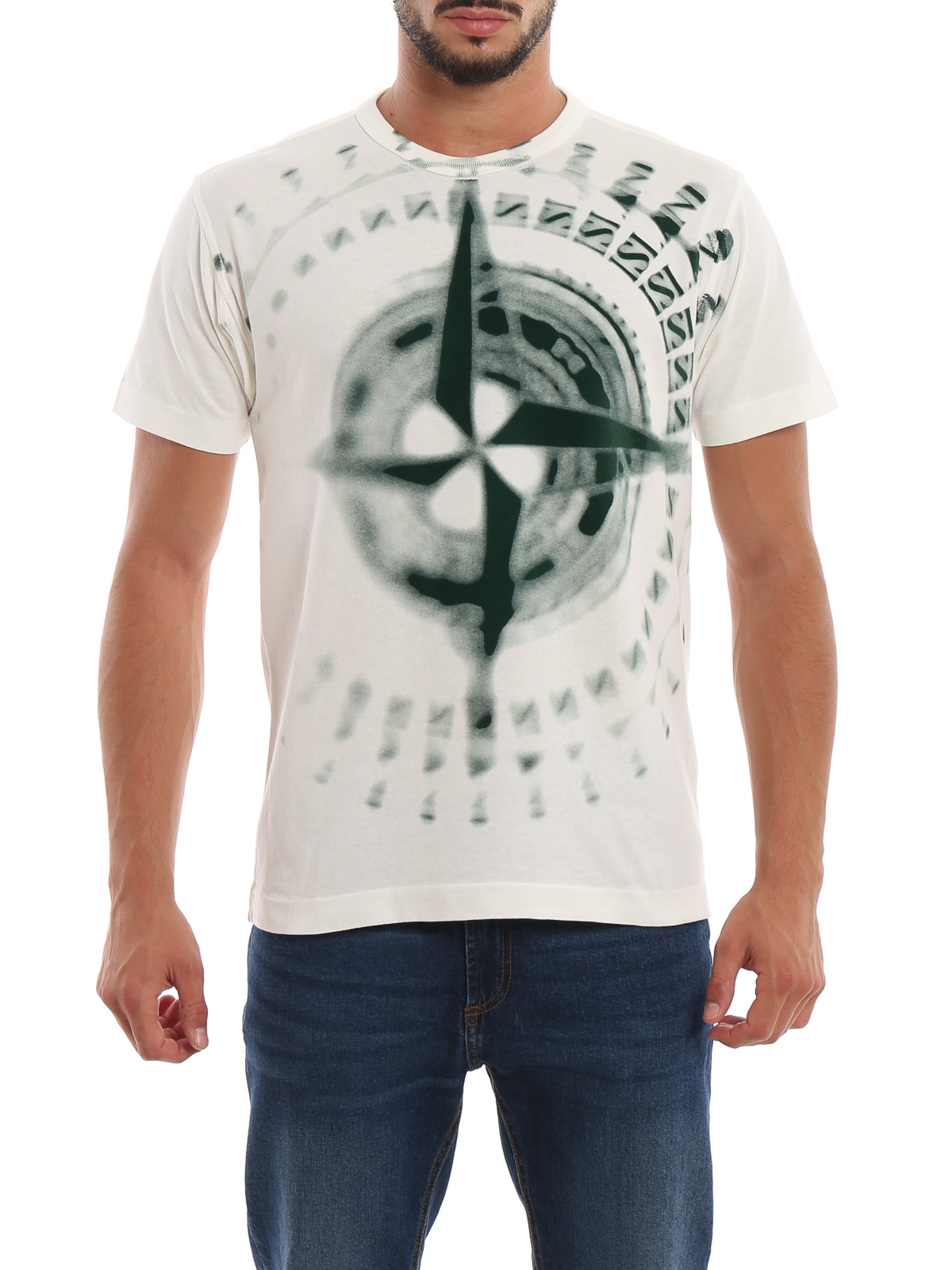 Stone Island Air brushed Compass logo T-shirt | 711523383V0099