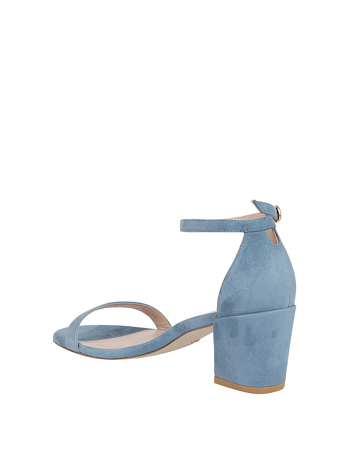 Stuart Weitzman Simple light blue suede sandals | SIMPLESUEDECERULEAN