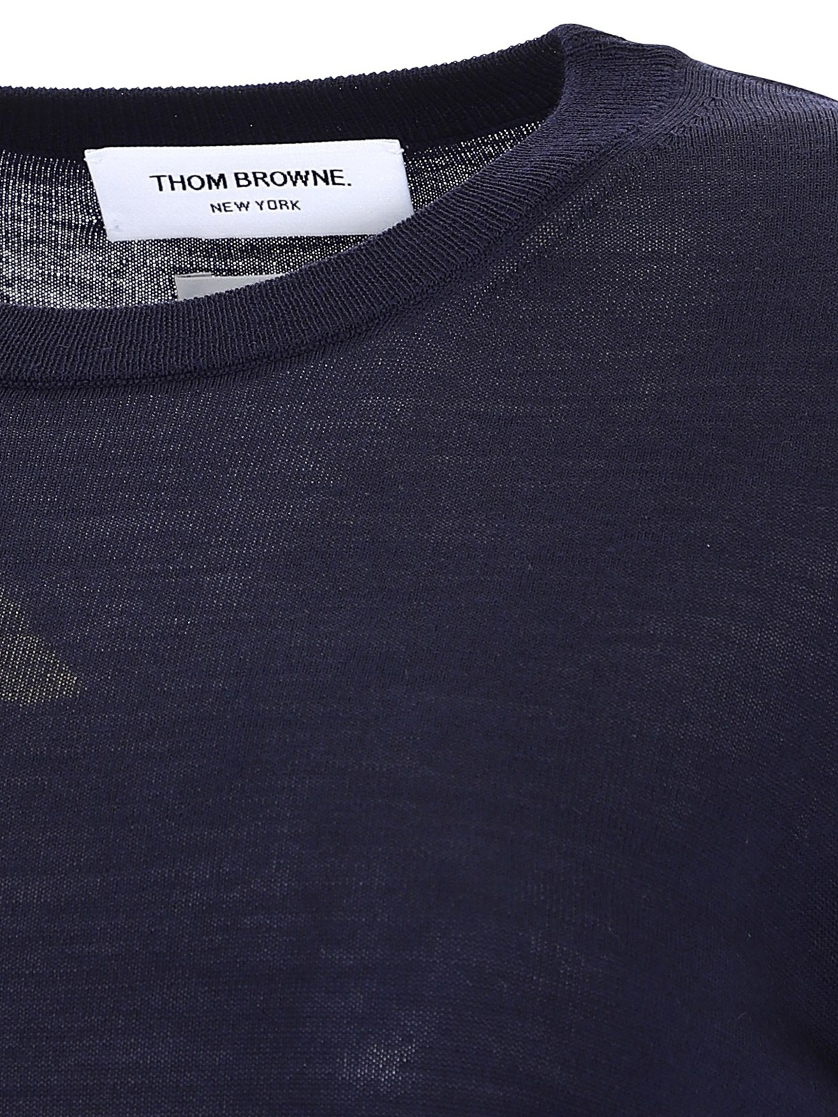 Crew necks Thom Browne - Merino sweater with four stripes - FKA280A00014415