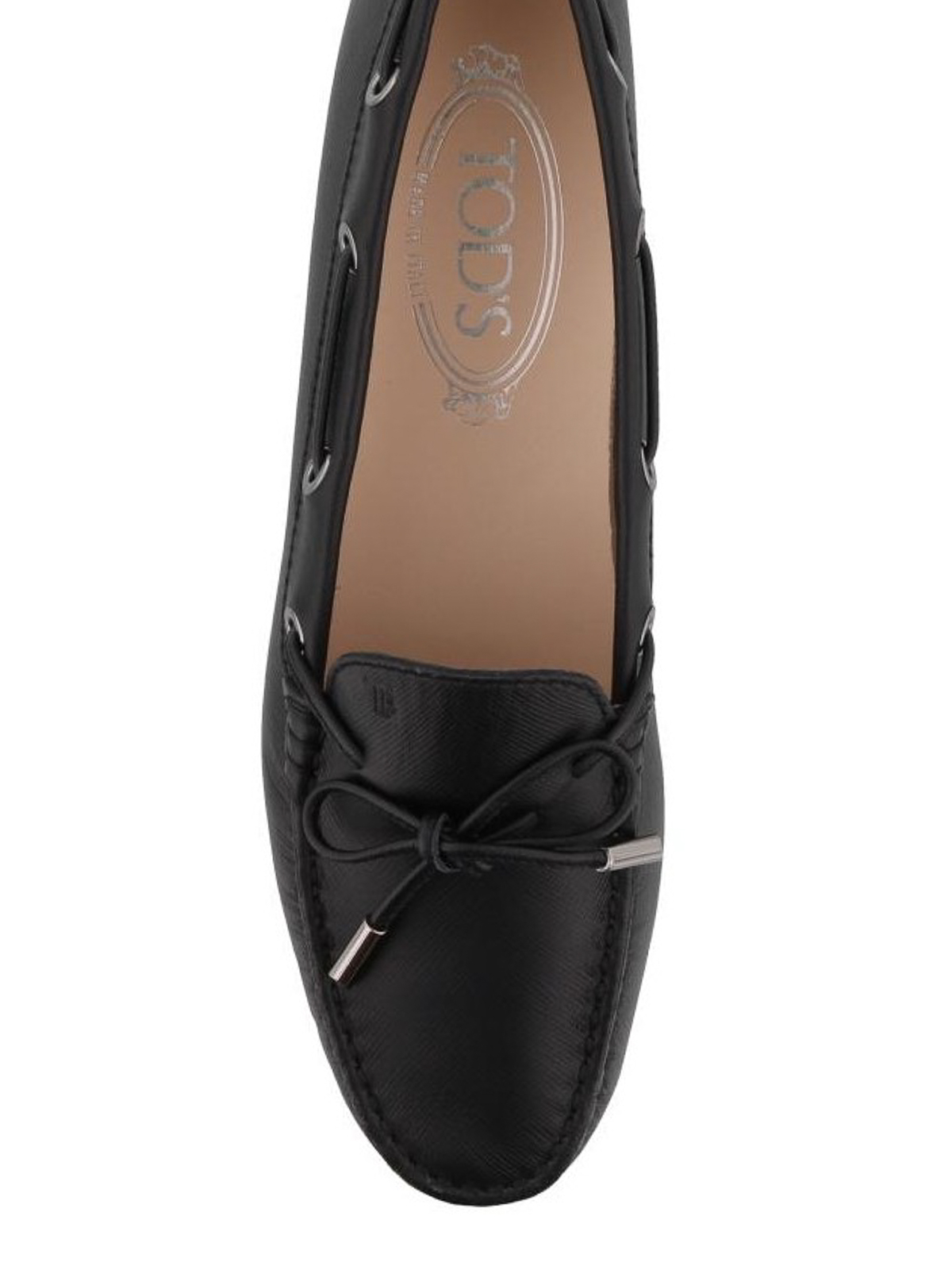 Tod's Gommini rubber sole black leather loafers | XXW0LU05030SFPB999